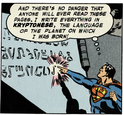 The 1950s-1960s Kryptonese Alphabet